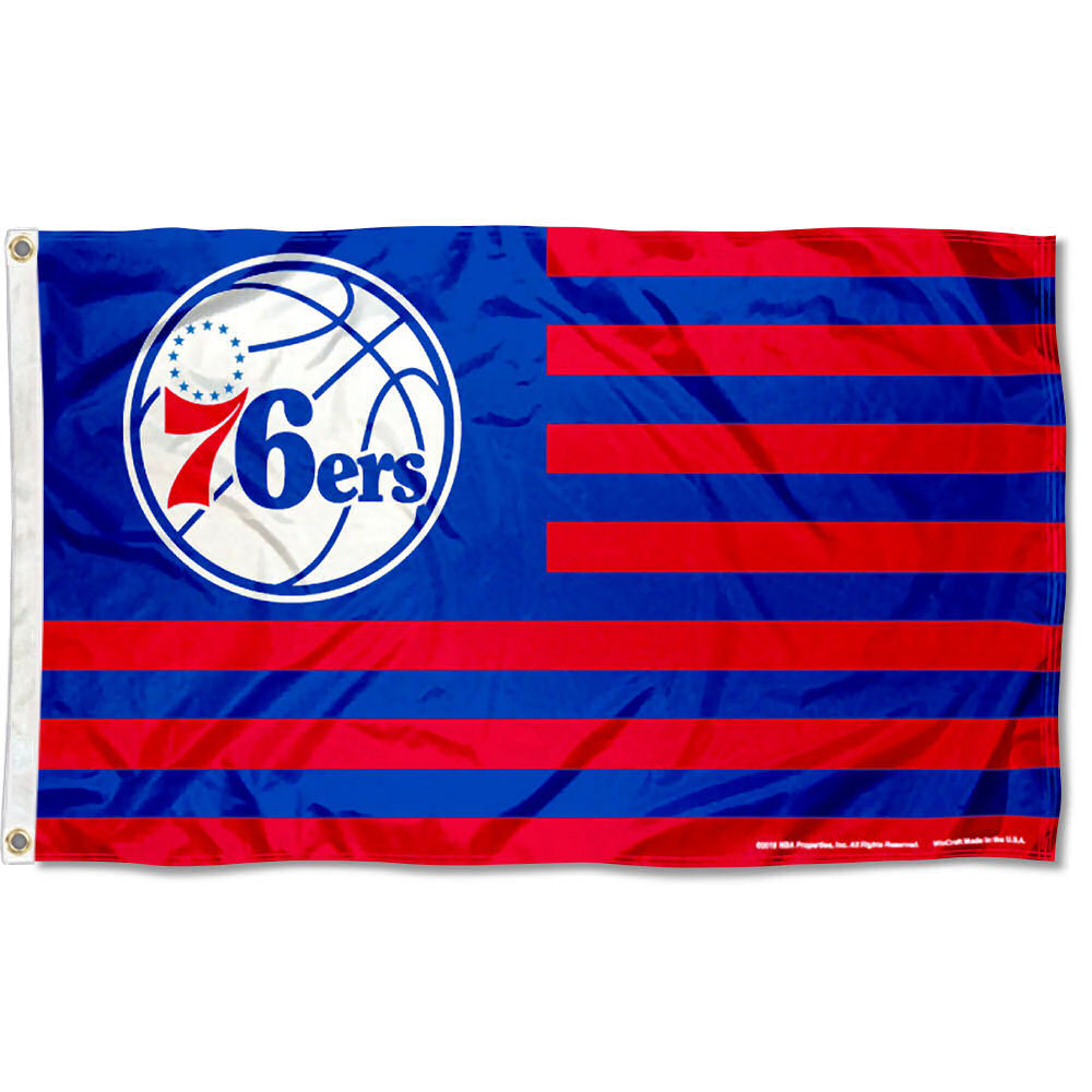 Philadelphia 76ers Americana Stripes Nation Flag - State Street Products