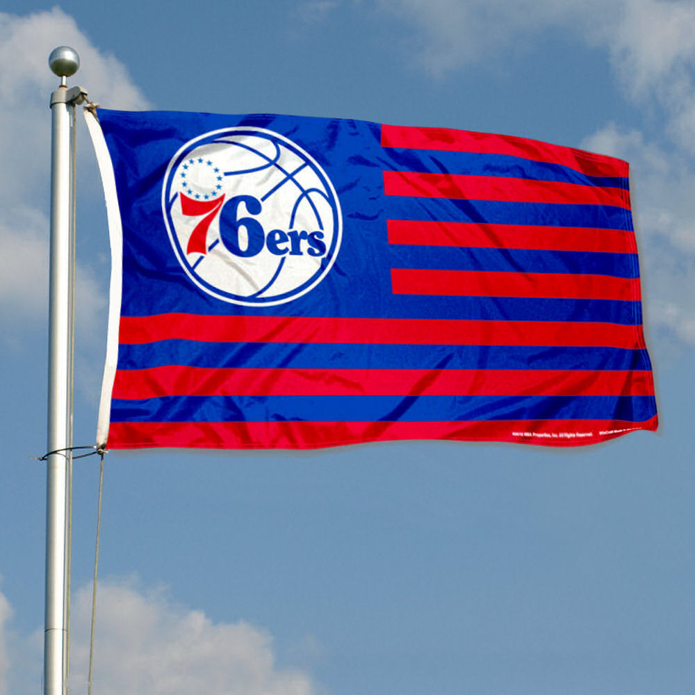 Philadelphia 76ers Americana Stripes Nation Flag - State Street Products