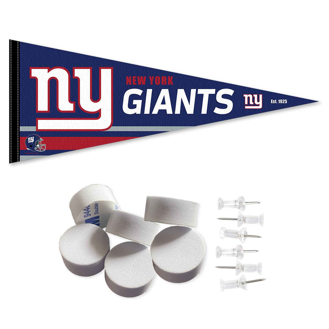 New York Giants Banner Pennant with Tack Wall Pads - State Street Products