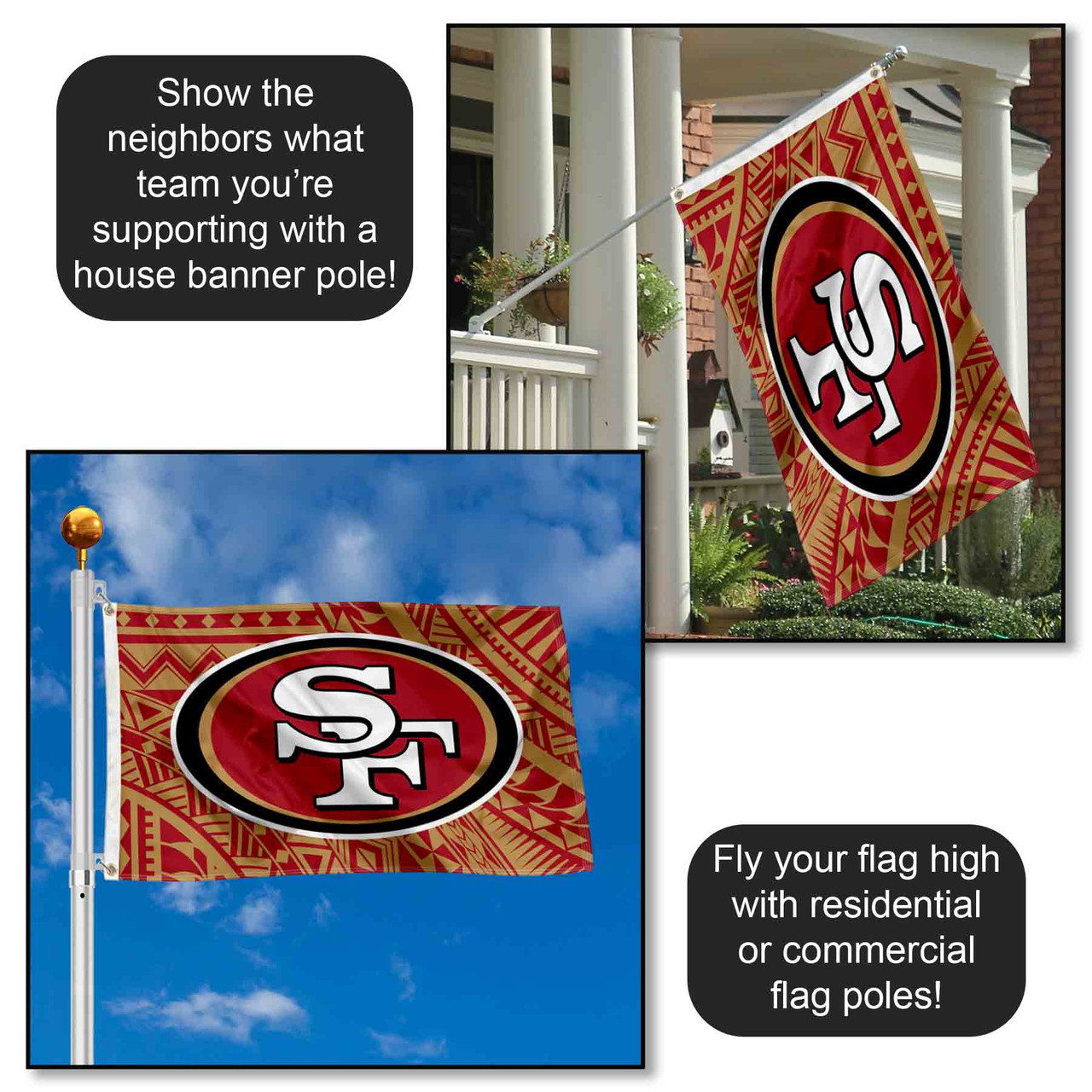 San Francisco 49ers Samoan Flag - State Street Products