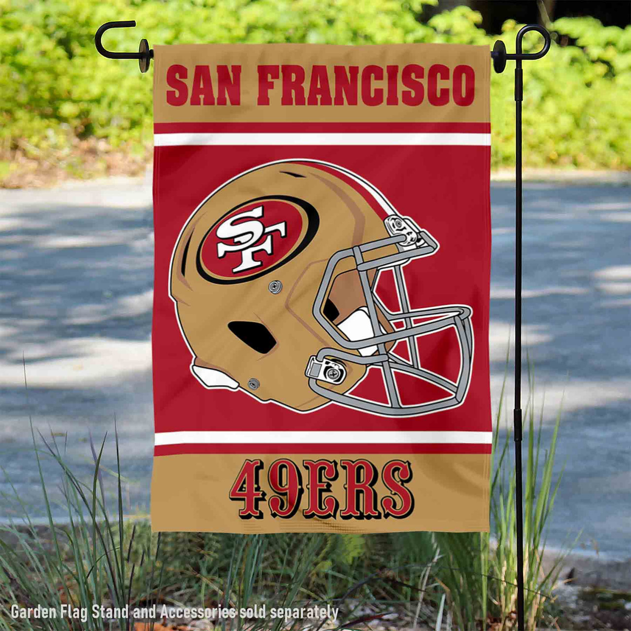 San Francisco 49ers Helmet Double Sided Garden Banner Flag - State ...