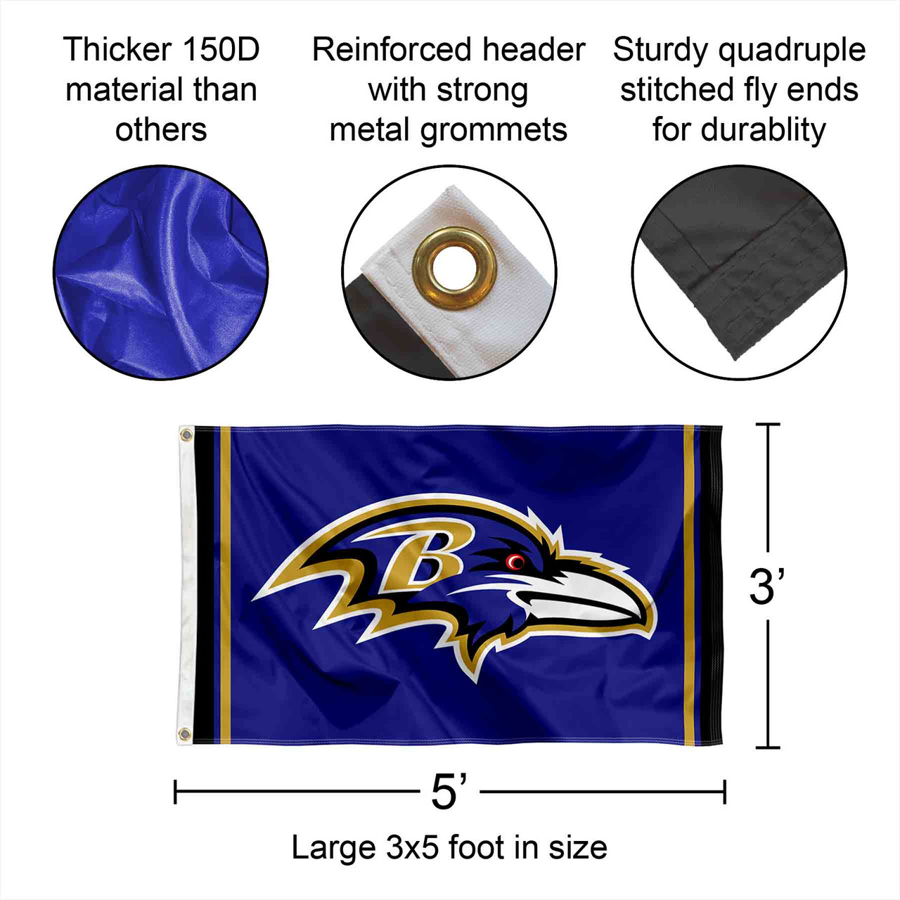 Ravens Logo Flag - State Street Products