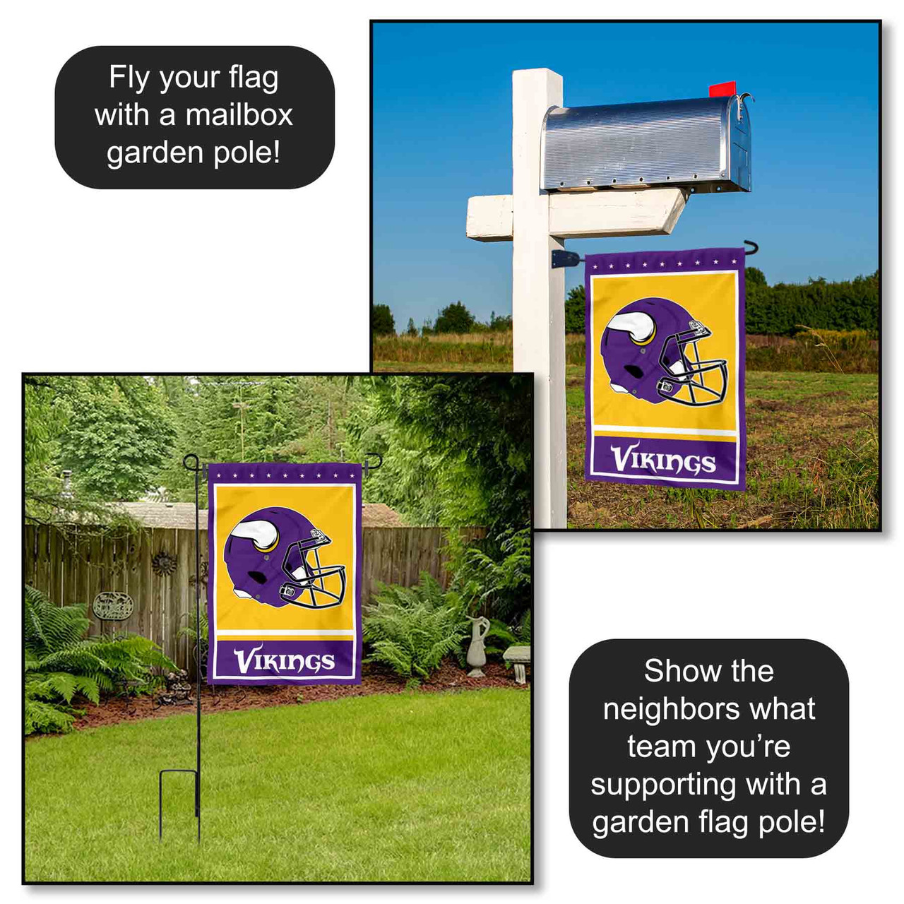 Minnesota Vikings Football Garden Banner Flag - State Street Products