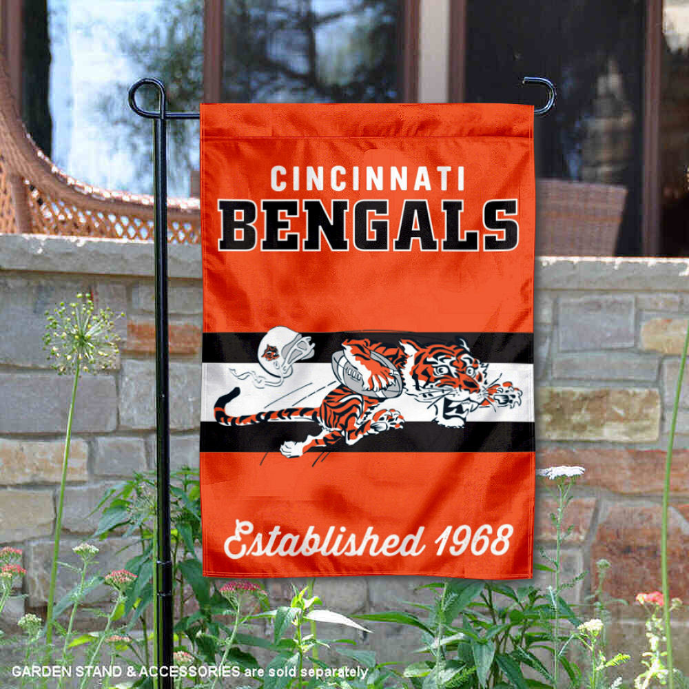 Cincinnati Bengals Throwback Logo Double Sided Garden Flag Flag - State ...