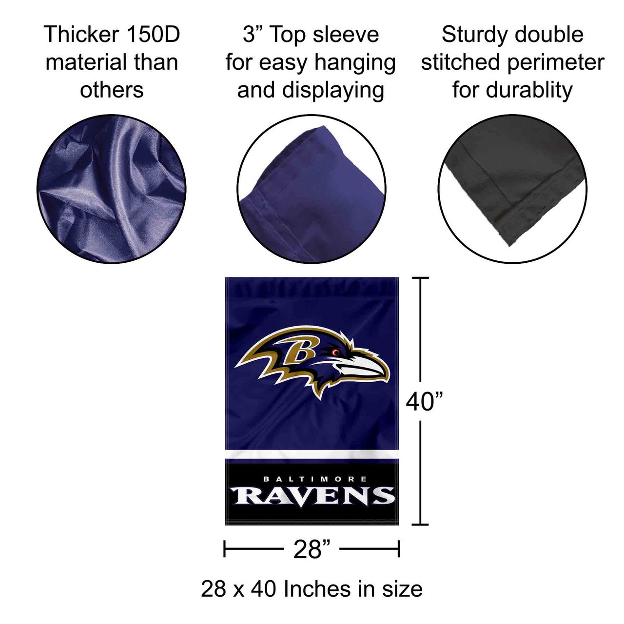 NFL Baltimore Ravens Two Sided House Banner - State Street Products