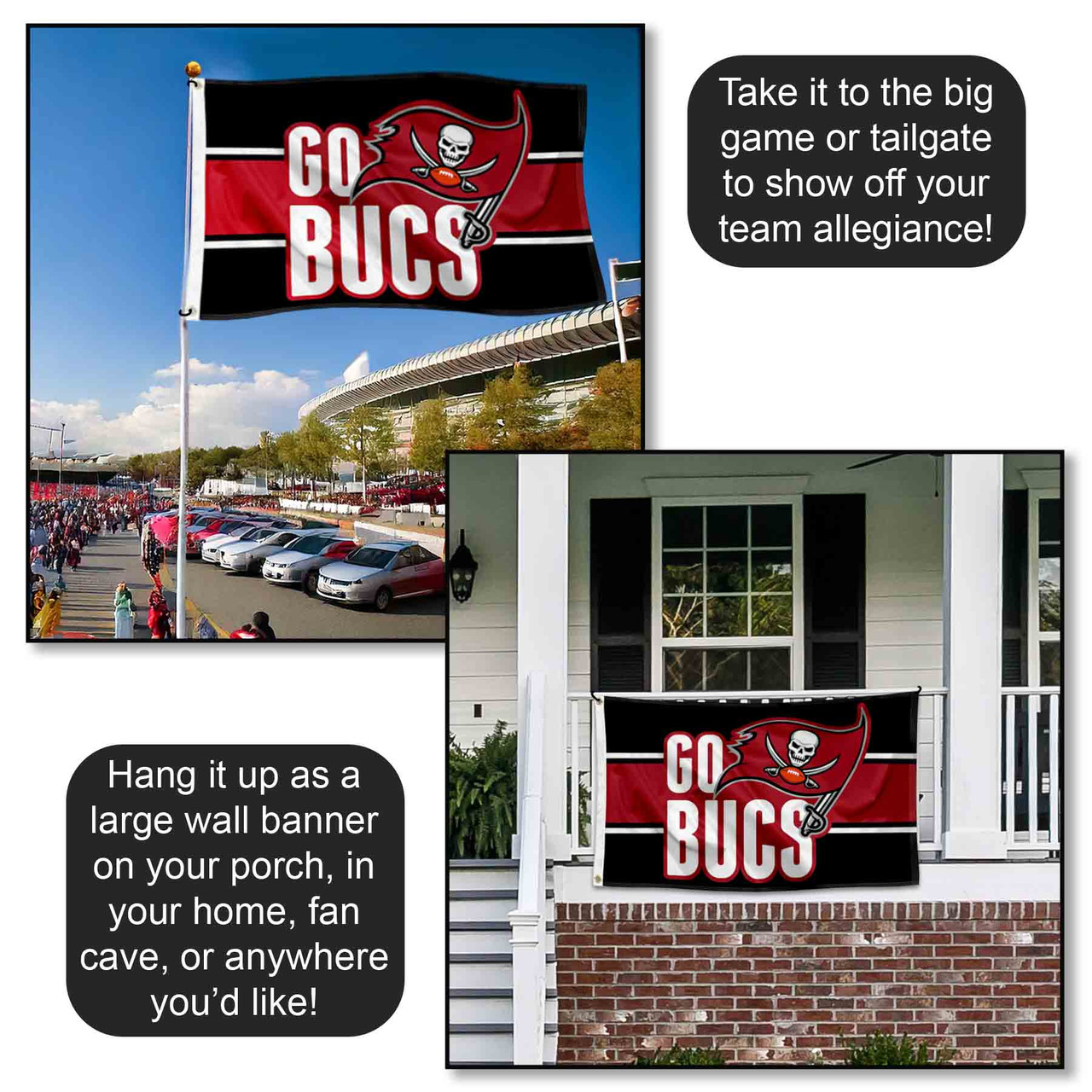 Tampa Bay Buccaneers Go Bucs Flag - State Street Products