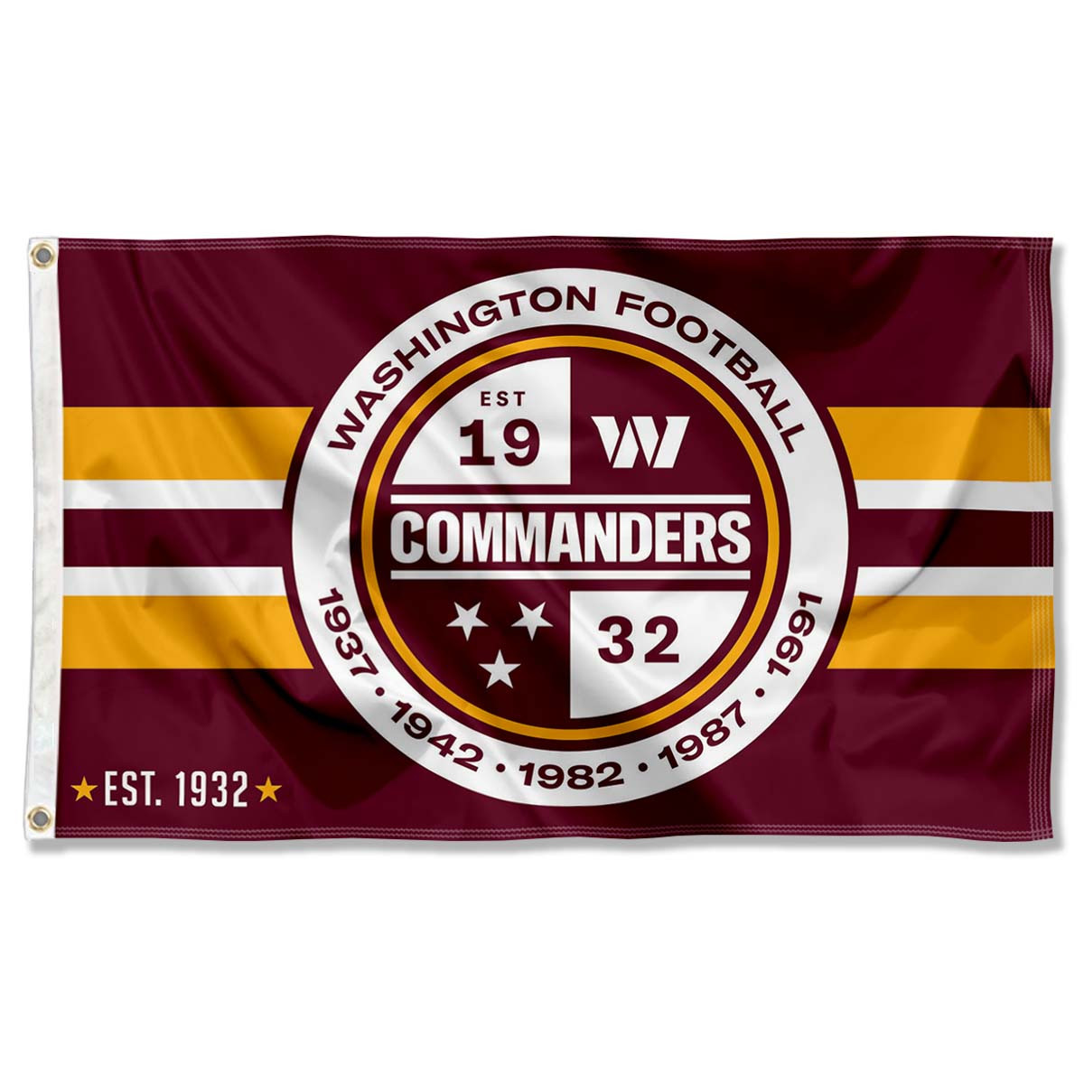 Washington Commanders Patch Button Circle Logo Banner Flag - State ...