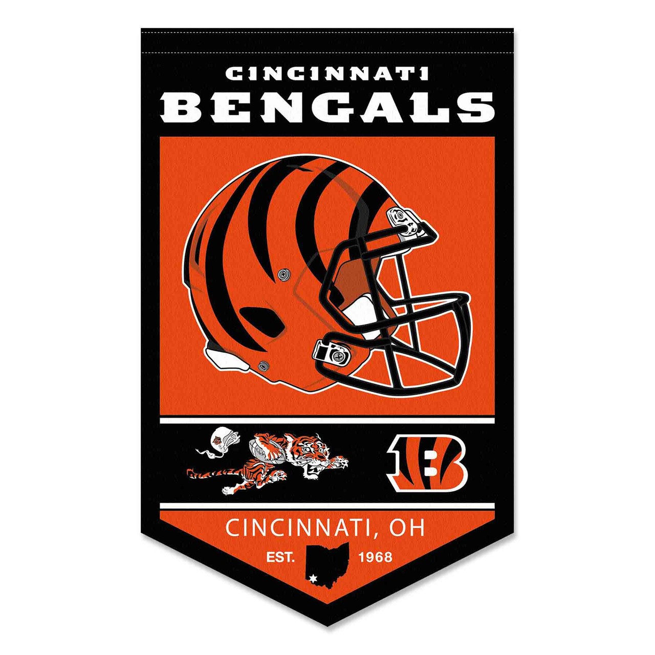 Cincinnati Bengals History Heritage Logo Banner - State Street Products