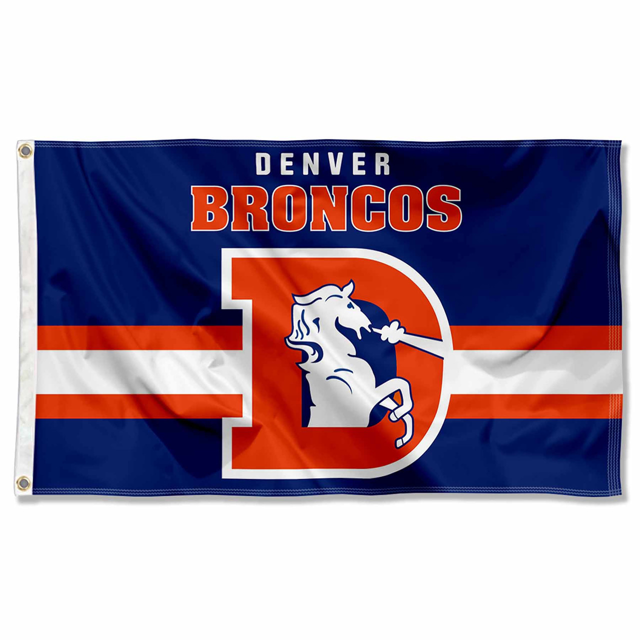 Denver Broncos Throwback Retro Vintage Logo Flag - State Street Products