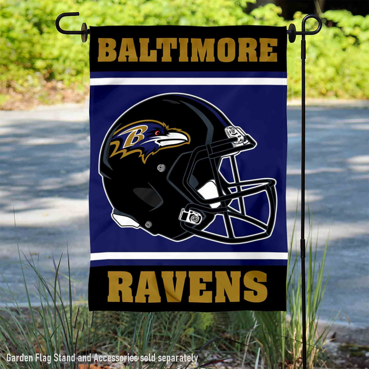 Baltimore Ravens Helmet Double Sided Garden Banner Flag - State Street ...