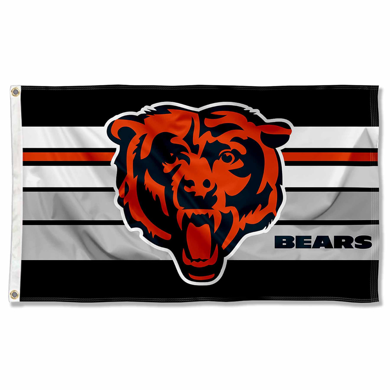 Chicago Bears Black Stripes 3x5 Banner Flag - State Street Products