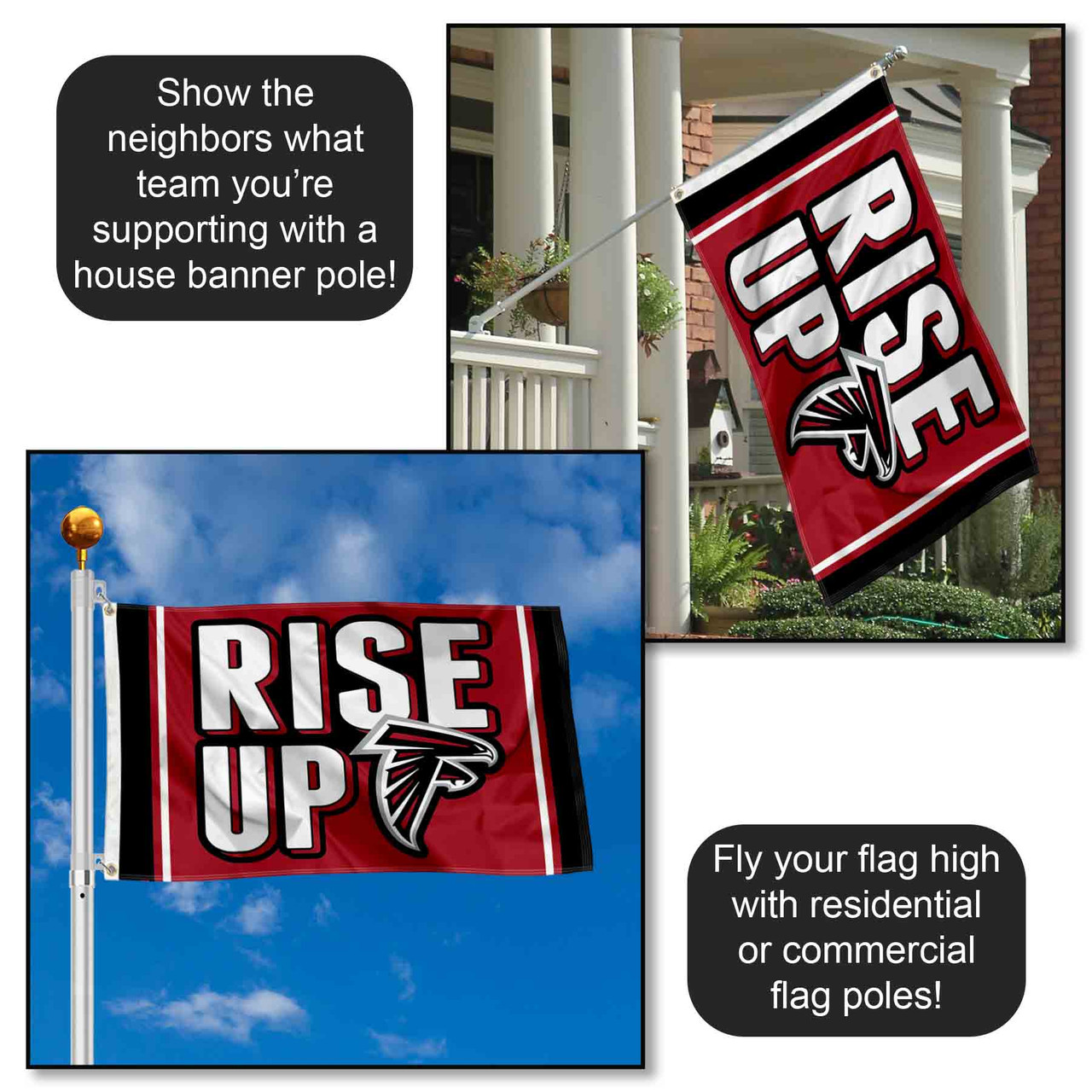 Atlanta Falcons Rise Up Flag - State Street Products