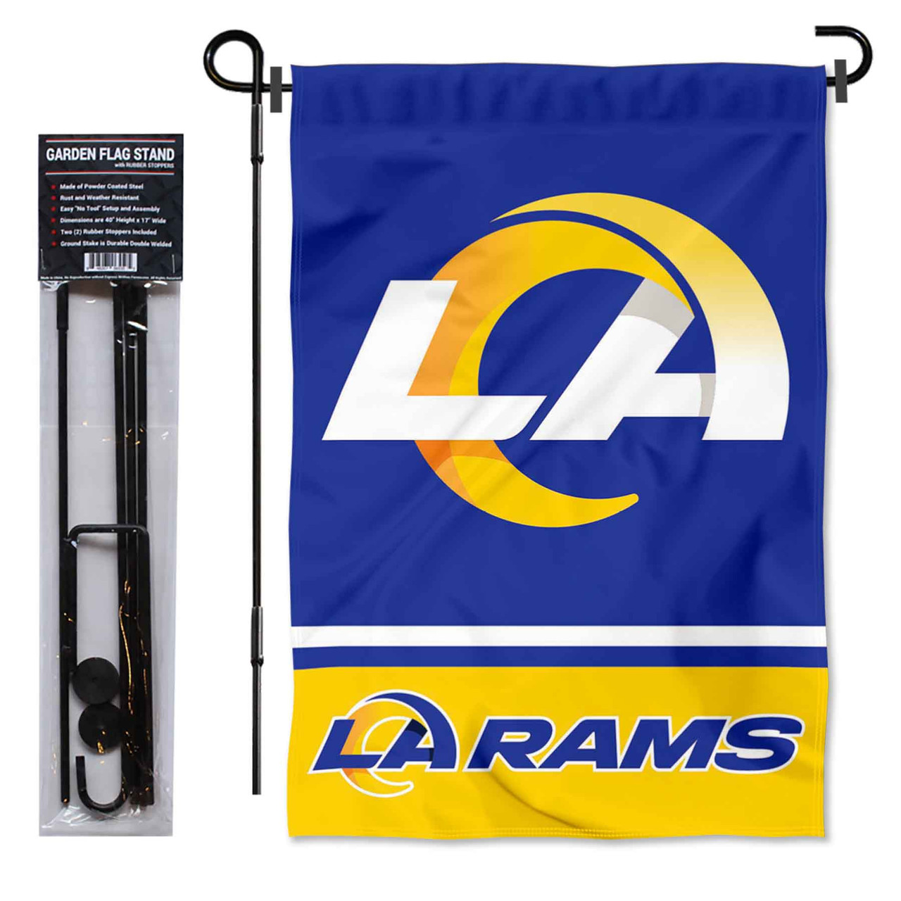 Los Angeles Rams LA Logo Garden Banner and Flag Stand - State Street ...