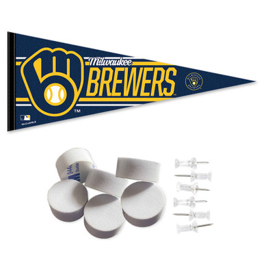 Milwaukee Brewers Banner Pennant with Tack Wall Pads - State Street ...