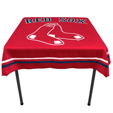 Boston Red Sox Tablecloth Table Overlay Cover - State Street Products