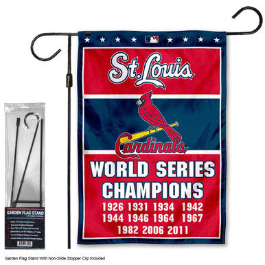 St. Louis Cardinals 11X Champions Garden Flag and Stand - State Street ...
