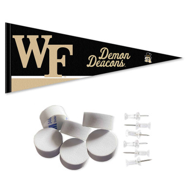 Wake Forest University Banner Pennant with Tack Wall Pads - State ...