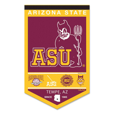 Arizona State Sun Devils Heritage Logo History Banner - State Street ...
