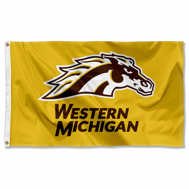 Western Michigan Broncos New Gold Logo Flag - State Street Products