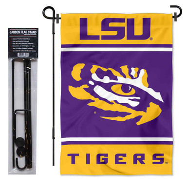 Louisiana State LSU Tigers Garden Flag and Pole Stand Holder - State ...