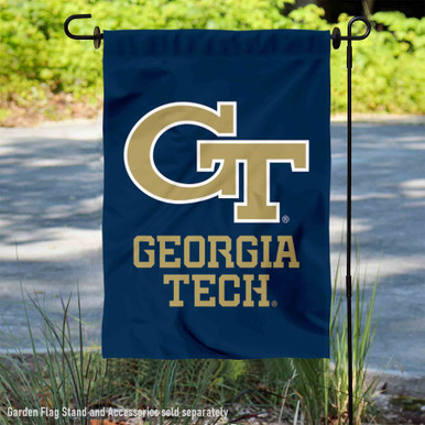 Georgia Tech Yellow Jackets Wordmark Garden Flag - State Street Products
