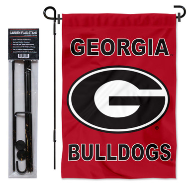 UGA Bulldogs Double Sided Logo Garden Flag and Stand - State Street ...
