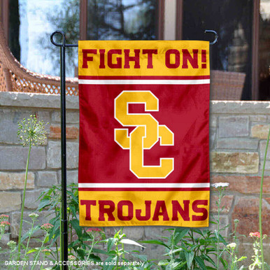 USC Fight On Trojans 2 Sided Garden Flag - State Street Products