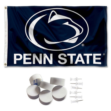 Penn State Nittany Lions Banner Flag with Wall Tack Pads - State Street ...