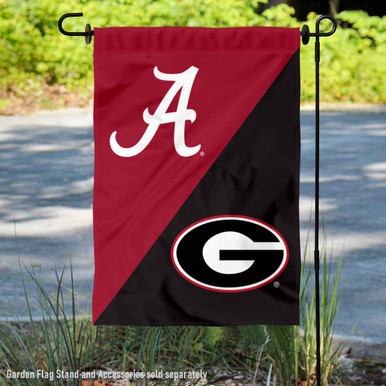 Alabama Crimson Tide vs Georgia Bulldogs House Divided Garden Flag ...