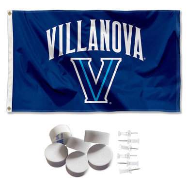 Villanova Wildcats Banner Flag with Tack Wall Pads - State Street Products