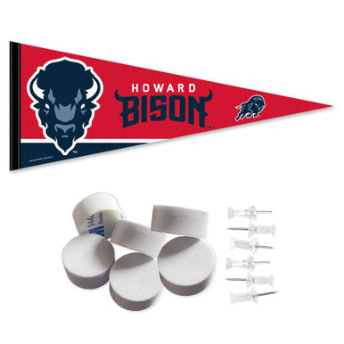 Howard Bison Banner Pennant with Tack Wall Pads - State Street Products