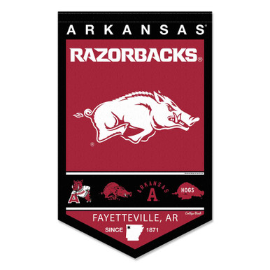 Arkansas Razorbacks Heritage Logo History Banner - State Street Products