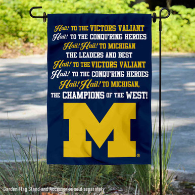 Michigan Wolverines The Victors Fight Song Garden Flag - State Street ...