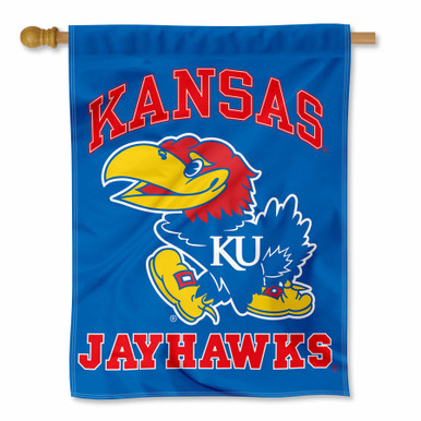 Kansas KU Jayhawks Logo House Flag - State Street Products
