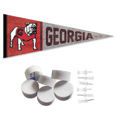 Georgia Bulldogs Retro Pennant with Tack Wall Pads - State Street Products
