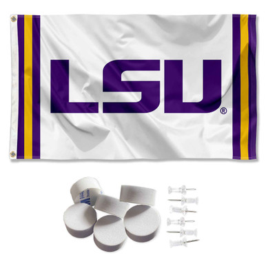 LSU Tigers Banner with Tack Wall Pads - State Street Products