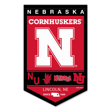 Nebraska Cornhuskers Heritage Logo History Banner - State Street Products