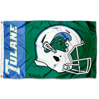 Tulane Green Wave Football Helmet Flag - State Street Products