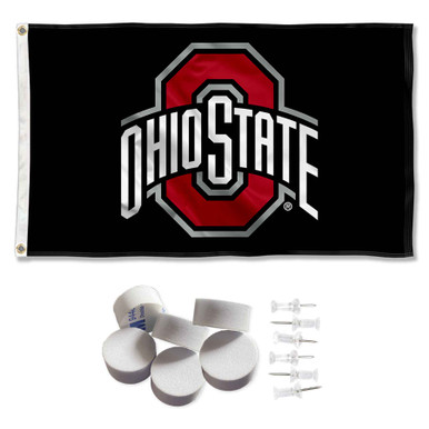 Ohio State Buckeyes Banner with Wall Tack Pads - State Street Products