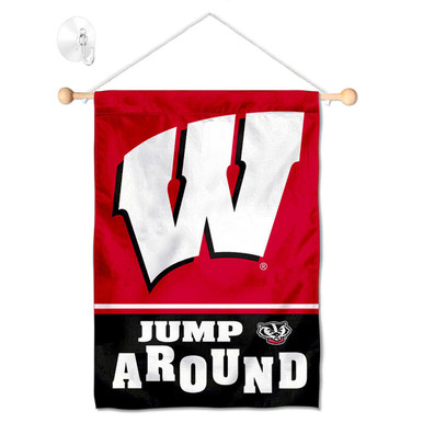 Wisconsin Badgers Jump Around Banner with Suction Cup - State Street ...
