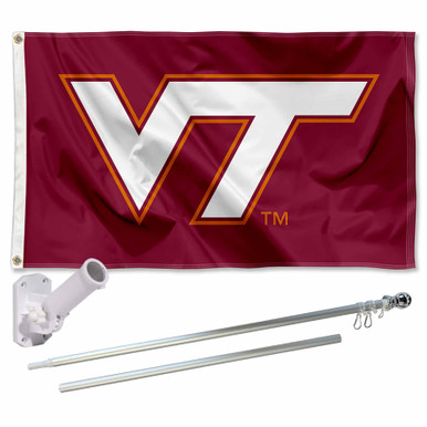 Virginia Tech Hokies VT Logo Flag Pole and Bracket Kit - State Street ...