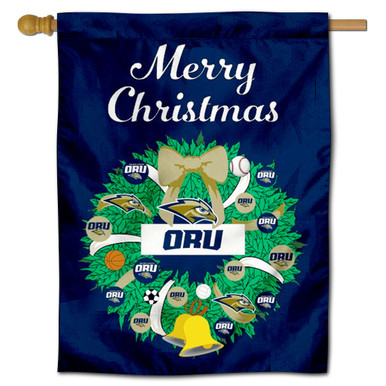 ORU Eagles Happy Holidays Banner Flag - State Street Products