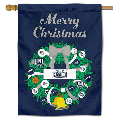 UNF Ospreys Happy Holidays Banner Flag - State Street Products