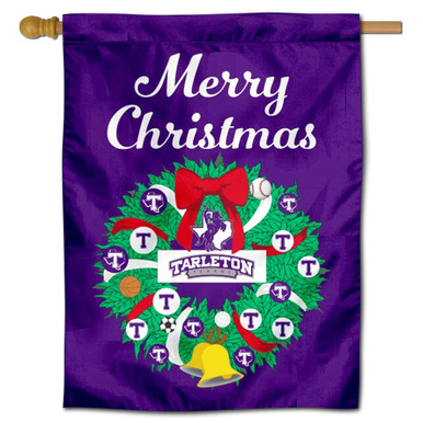 Tarleton State Texans Happy Holidays Banner Flag - State Street Products