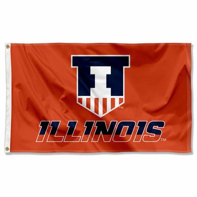 Illinois Fighting Illini Victory Badge Flag - State Street Products