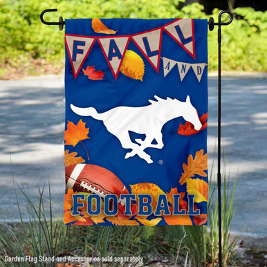 Southern Methodist Mustangs Fall Football Autumn Leaves Decorative ...