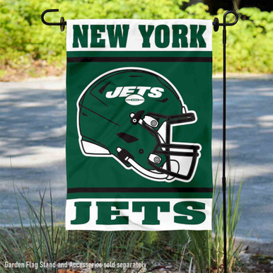 New York Jets Helmet Double Sided Garden Banner Flag - State Street ...