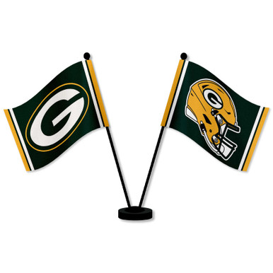 Green Bay Packers Small Table Desk Flag - State Street Products