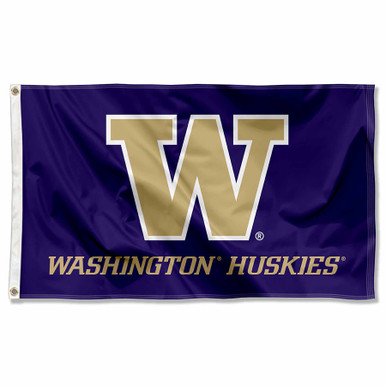 Washington UW Huskies Wordmark Flag - State Street Products