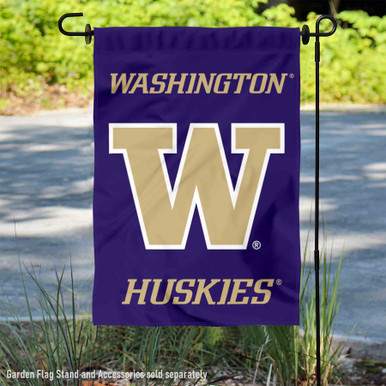 Washington UW Huskies Wordmark Garden Flag - State Street Products